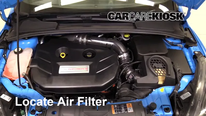 How to Change Engine Air Filter: 2017 Ford Focus RS 2.3L 4 Cyl. Turbo