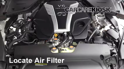 How to Change Engine Air Filter: 2017 Infiniti Q60 Premium 3.0L V6 Turbo