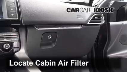 Cabin Air Filter Replacement: 2017 Jaguar F-Pace Premium 3.0L V6 ...