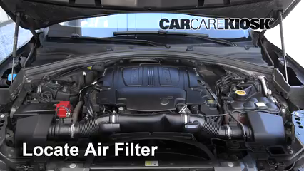 How to Change Engine Air Filter: 2017 Jaguar F-Pace Premium 3.0L V6 ...
