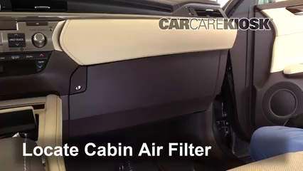 Cabin Air Filter Replacement: 2017 Lexus ES350 3.5L V6