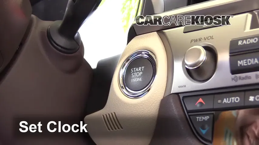 How to Set the Clock / Change Time on a 2017 Lexus ES350 3.5L V6