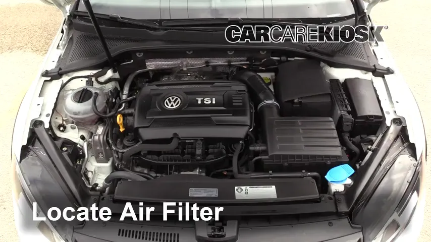 How to Change Engine Air Filter: 2017 Volkswagen Golf Alltrack S 1.8L 4 ...