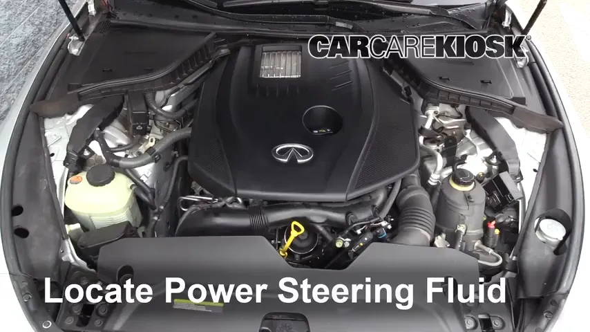 How to Add Power Steering Fluid to a 2018 Infiniti Q60 Luxe 2.0L 4 Cyl ...