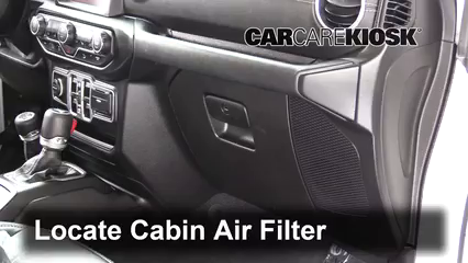 Cabin Air Filter Replacement: 2018 Jeep Wrangler Unlimited Sport 3.6L V6