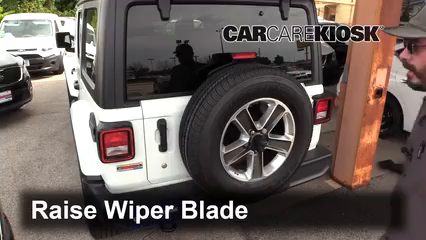 Rear Windshield Wiper Blade Change: 2018 Jeep Wrangler Unlimited Sport ...