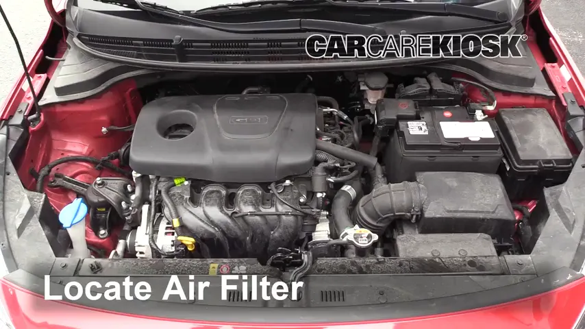 How to Change Engine Air Filter: 2018 Kia Rio S 1.6L 4 Cyl. Sedan