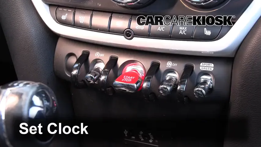 How to Set the Clock / Change Time on a 2018 Mini Cooper Countryman S 2 ...