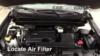 How to Change Engine Air Filter: 2018 Nissan Pathfinder S 3.5L V6