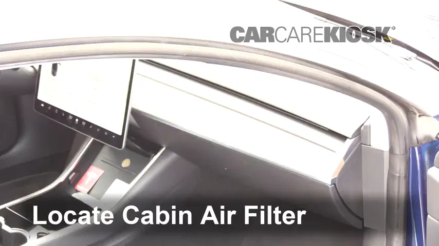 Cabin Air Filter Replacement: 2018 Tesla 3 Electric