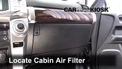 Cabin Air Filter Replacement: 2018 Toyota 4Runner SR5 4.0L V6