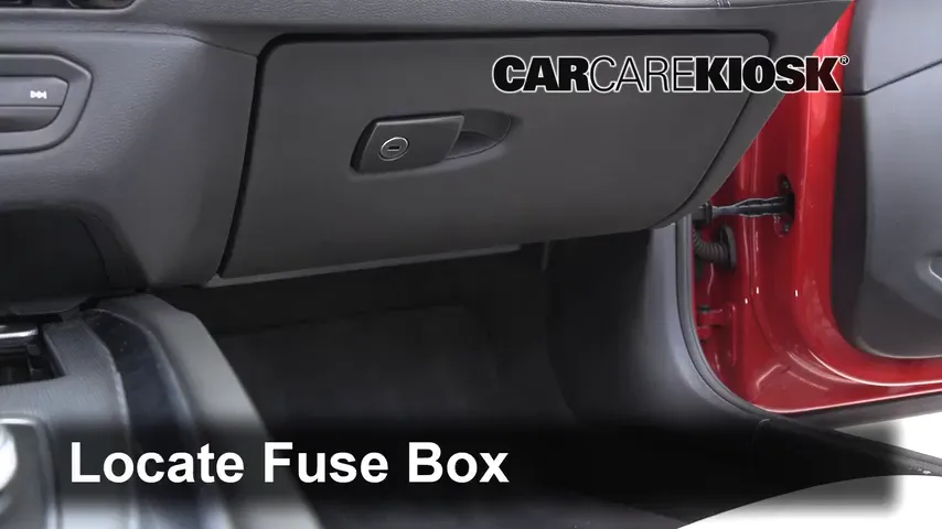 Interior Fuse Box Location: 2019 BMW Z4 sDrive30i 2.0L 4 Cyl. Turbo