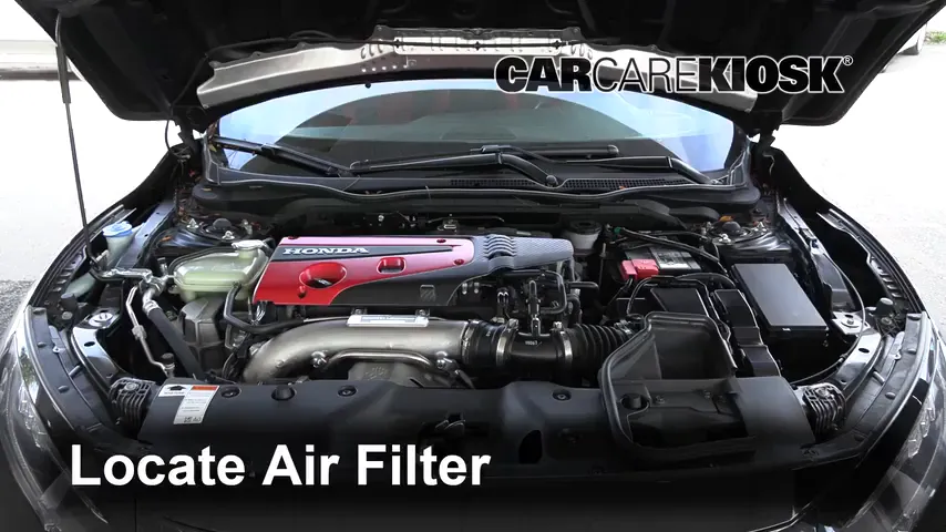 How to Change Engine Air Filter: 2019 Honda Civic Type R 2.0L 4 Cyl. Turbo