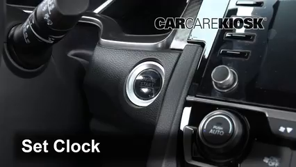 How to Set the Clock / Change Time on a 2019 Honda Civic Type R 2.0L 4 ...