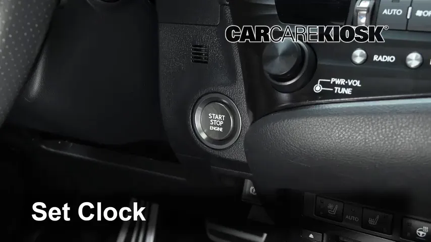 How to Set the Clock / Change Time on a 2019 Lexus ES350 F Sport 3.5L V6