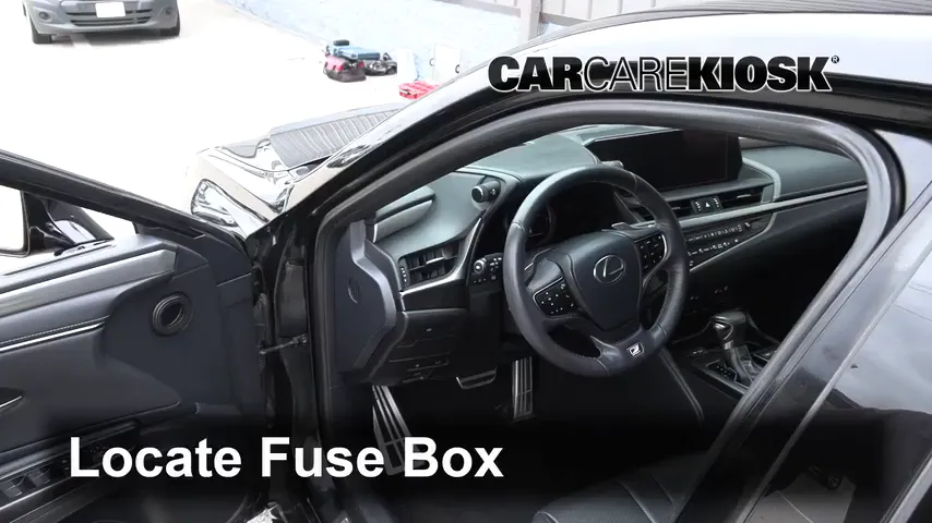 Interior Fuse Box Location: 2019 Lexus ES350 F Sport 3.5L V6