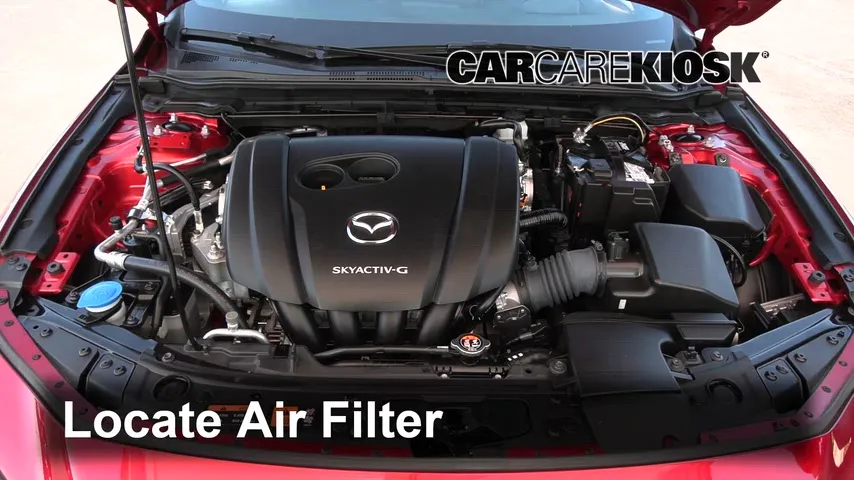How to Change Engine Air Filter: 2019 Mazda 3 Premium 2.5L 4 Cyl ...