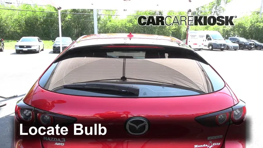 3rd Brake Light Bulb Replacement on a 2019 Mazda 3 Premium 2.5L 4 Cyl ...