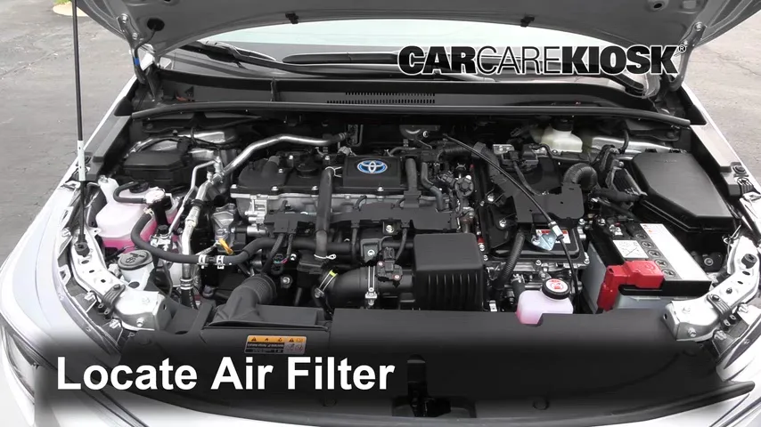 How to Change Engine Air Filter: 2023 Toyota Corolla Hybrid LE 1.8L 4 ...