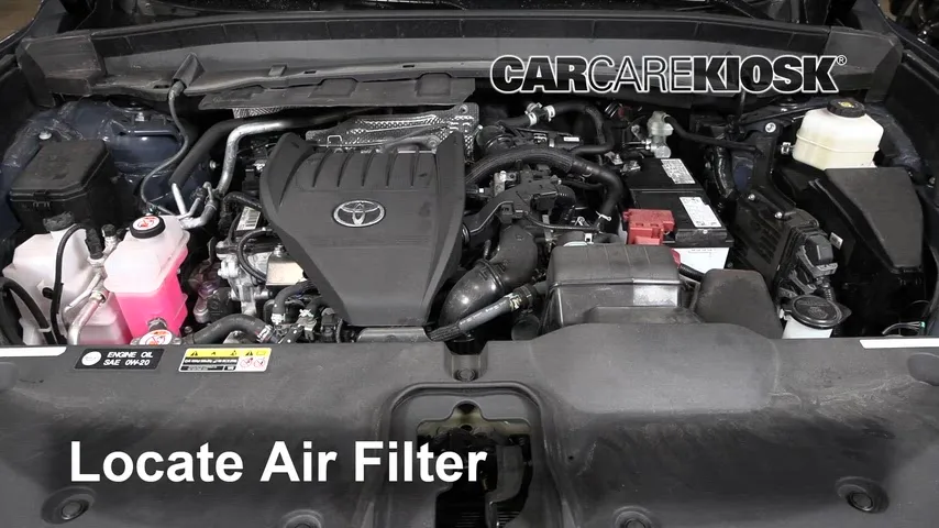 How to Change Engine Air Filter: 2024 Toyota Grand Highlander XLE 2.4L ...